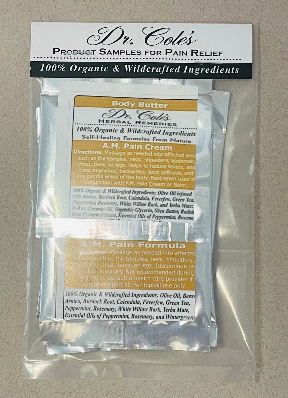 Pain Relief Sample Pack – COLEHERBALS LLC